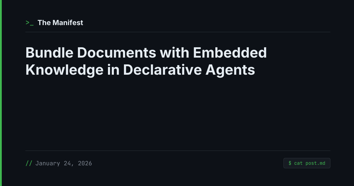 Bundle Documents with Embedded Knowledge in Declarative Agents | The ...